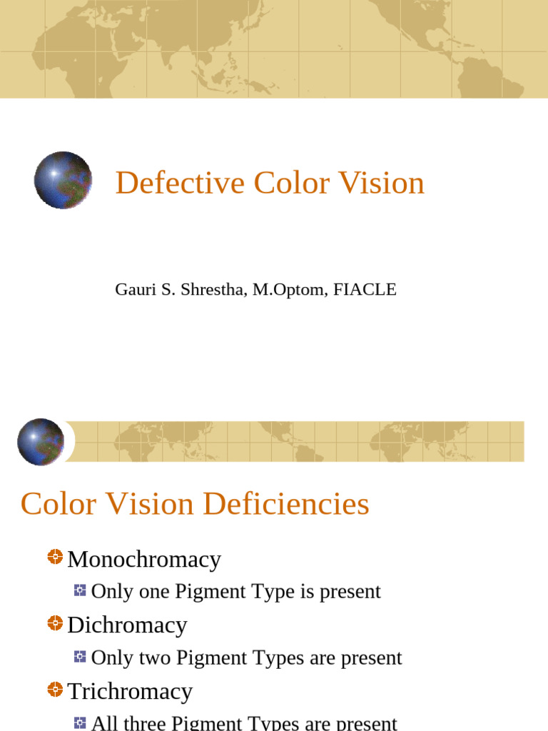 Defective Color Vision | PDF | Color | Light