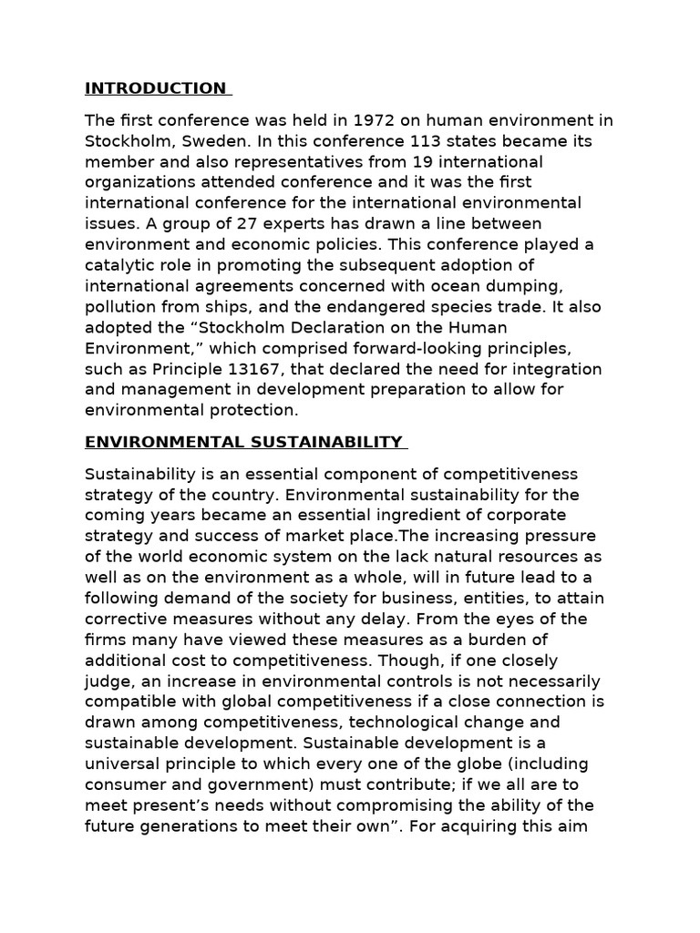 Sustainable Development and Precautionary Principle | PDF ...