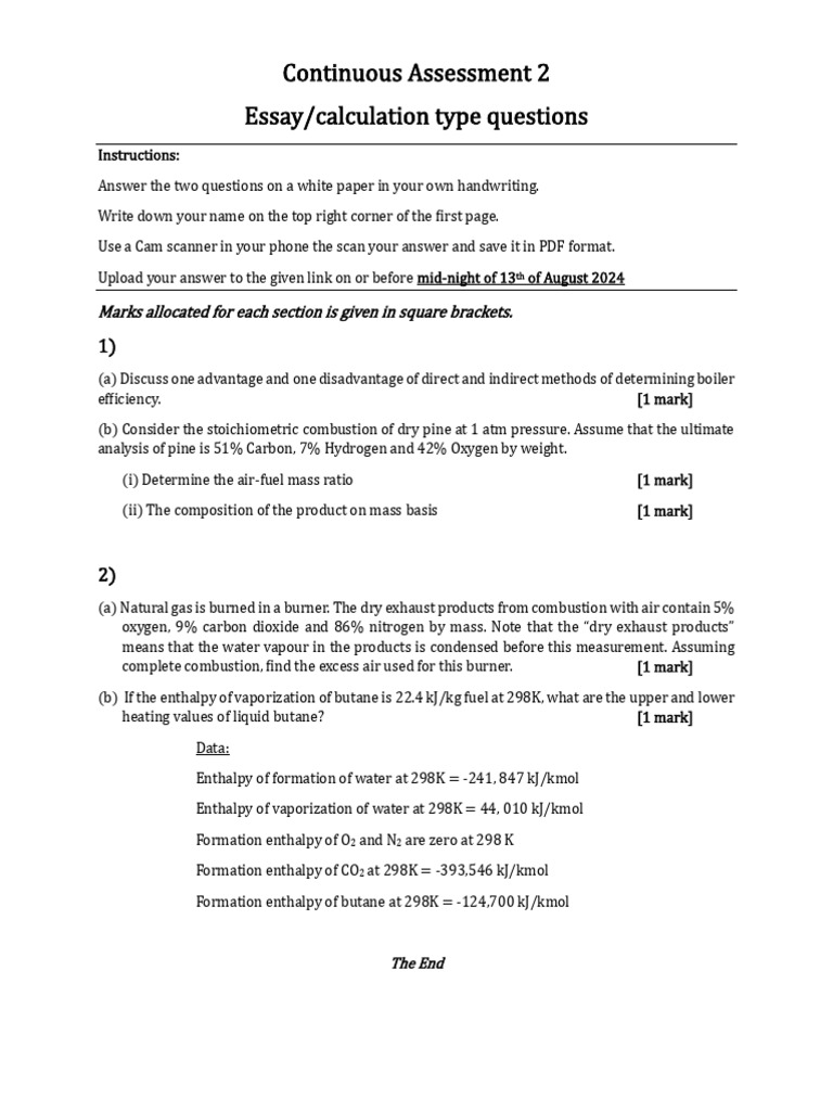 Countinous Assessment 2 Questions | PDF