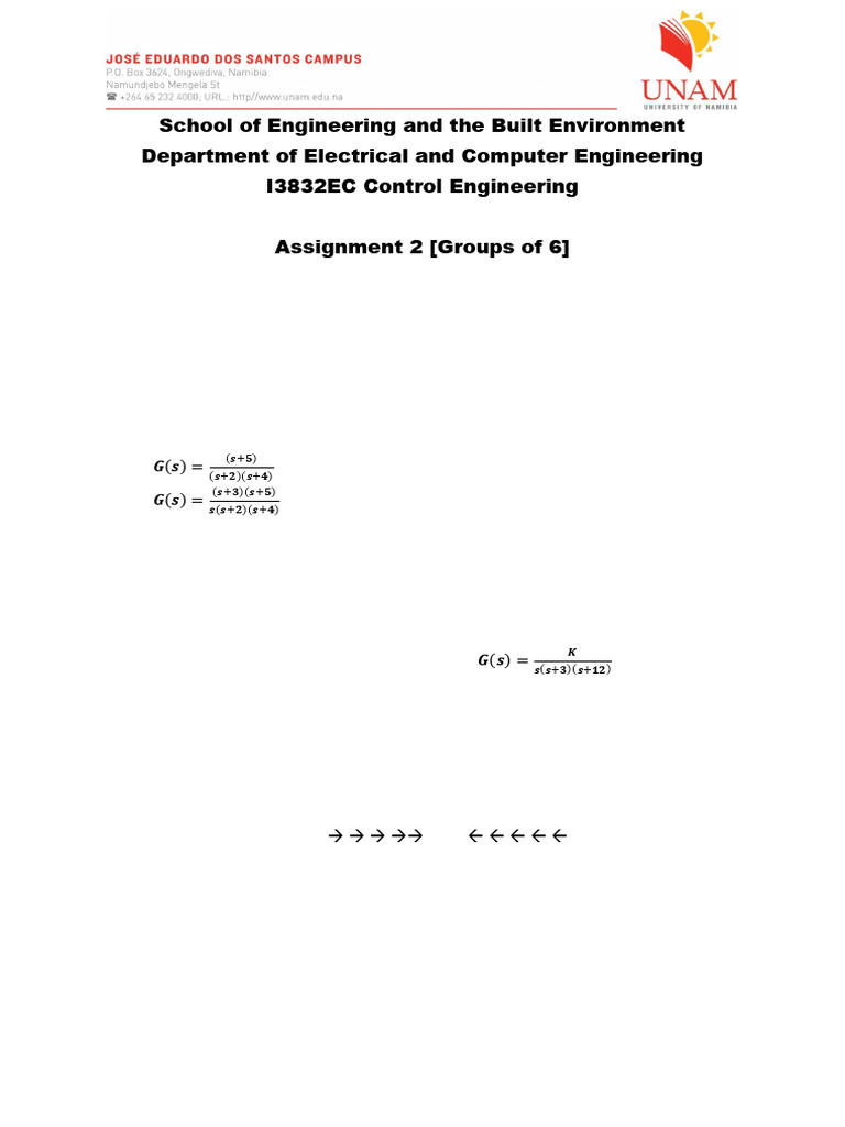 Control Engineering Assignment 2 | PDF