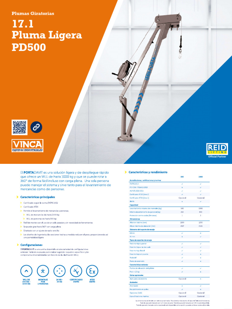 17.1 Pluma Ligera PD 500 - Es | PDF | Vehículos | Bienes manufacturados