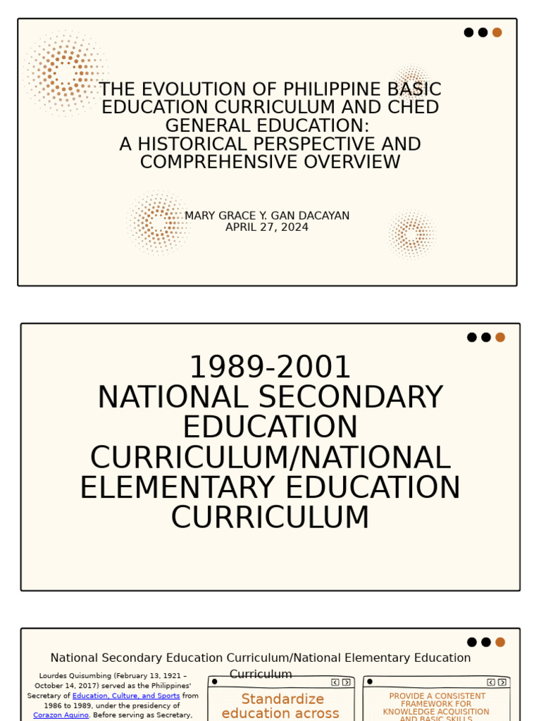 Evolution of Philippine Education Curriculum | PDF | Curriculum ...