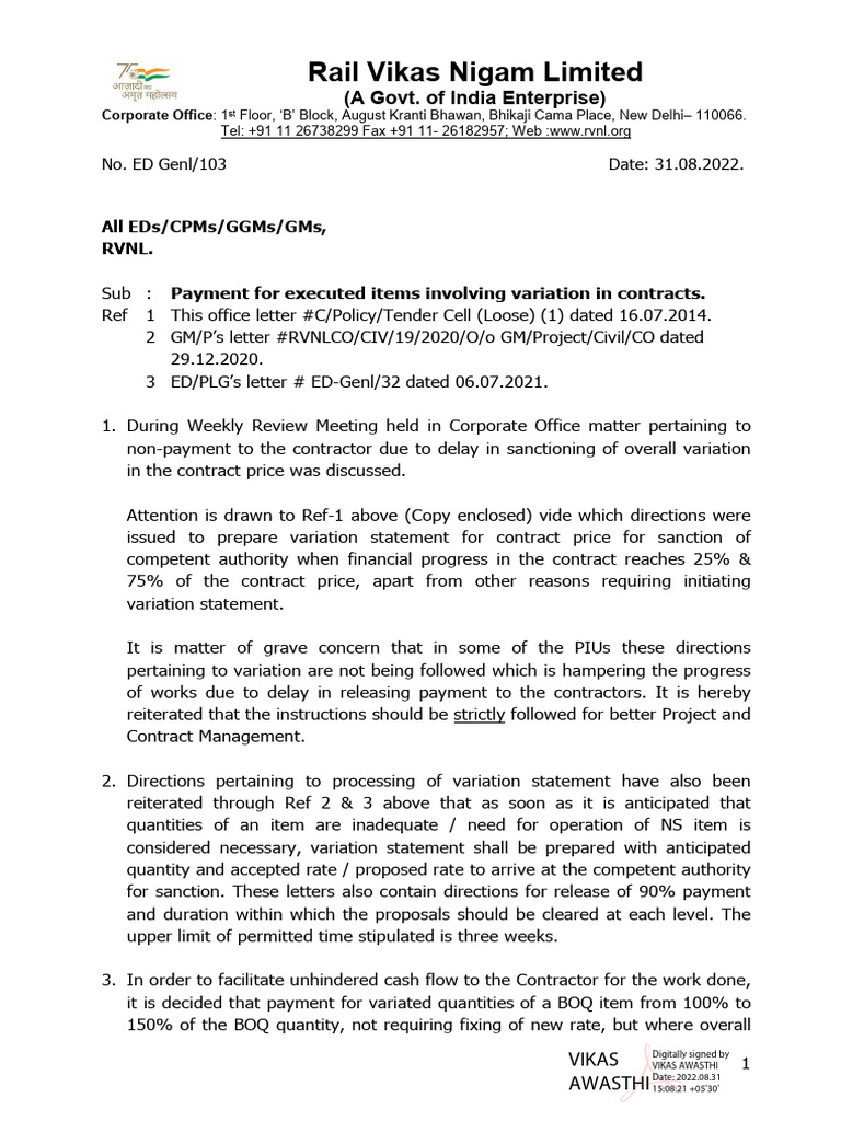 31 08 22 Payment For Variation Between 100 To 150 | PDF | Business Law ...