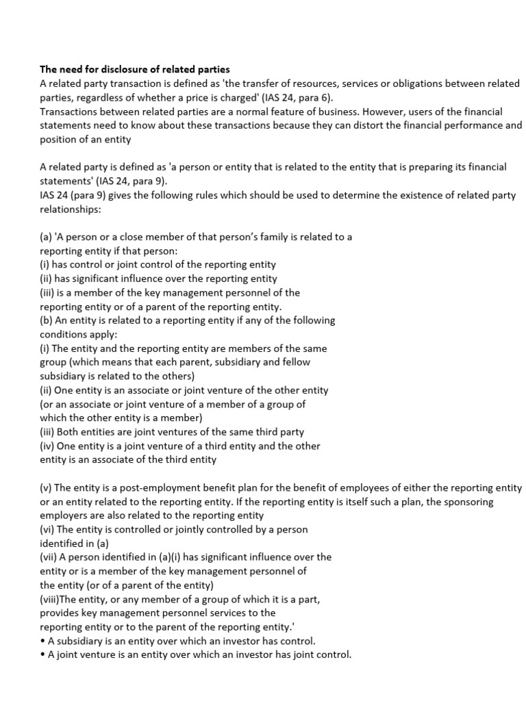 IAS 24 | PDF | Subsidiary | Business Law