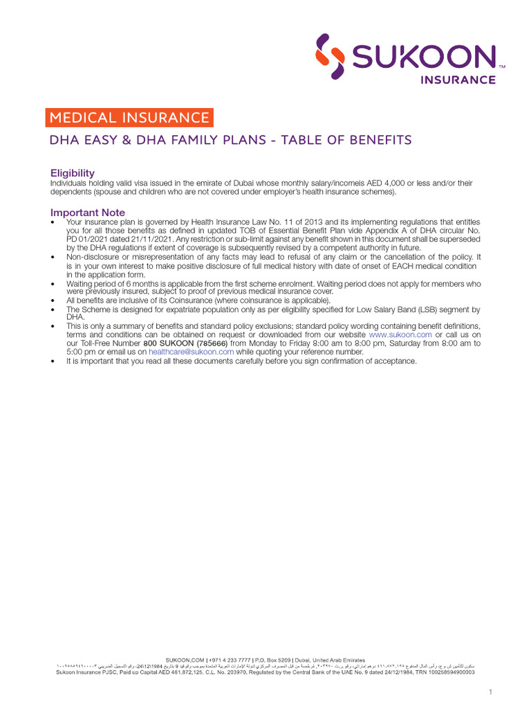 Product Information - DHA Easy and DHA Family Table of Benefits | PDF ...