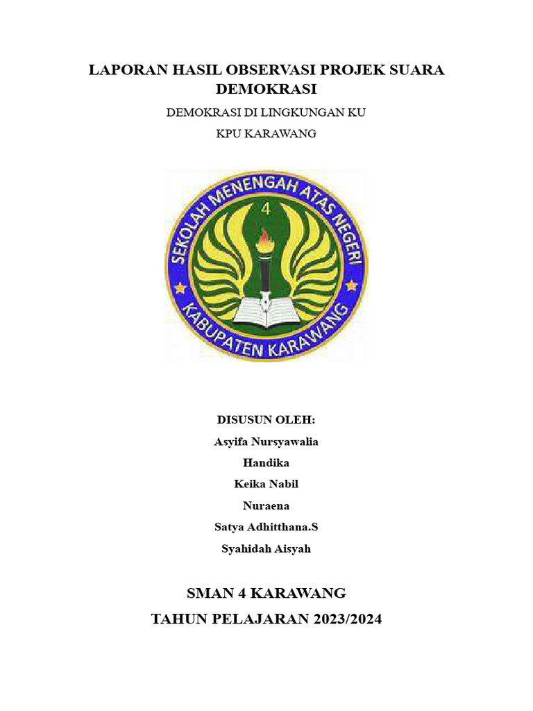 LAPORAN PROJEK PROFILE PANCASILA KELOMPOK 6 - Copy | PDF LAPORAN PROJEK PROFILE PANCASILA KELOMPOK 6 - Copy | PDF