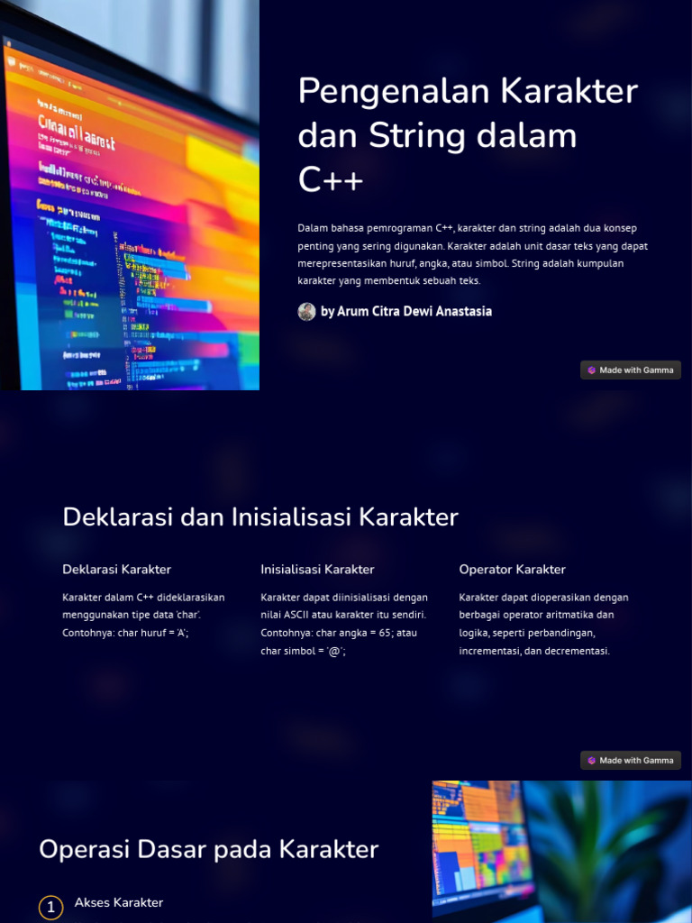 Pengenalan Karakter Dan String Dalam C | PDF