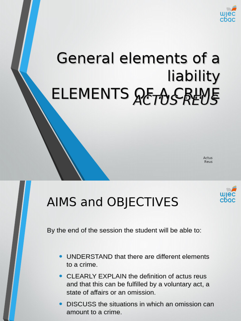 actus-reus-1 | PDF | Mens Rea | Manslaughter