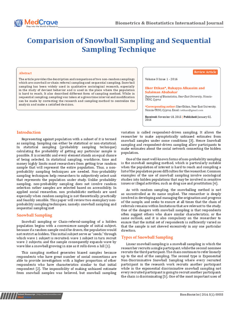 Snow Ball Sampling | PDF | Sampling (Statistics) | Statistics