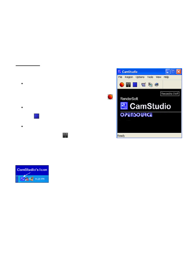 Cam Studio Quick Start | PDF | Video | Page Layout