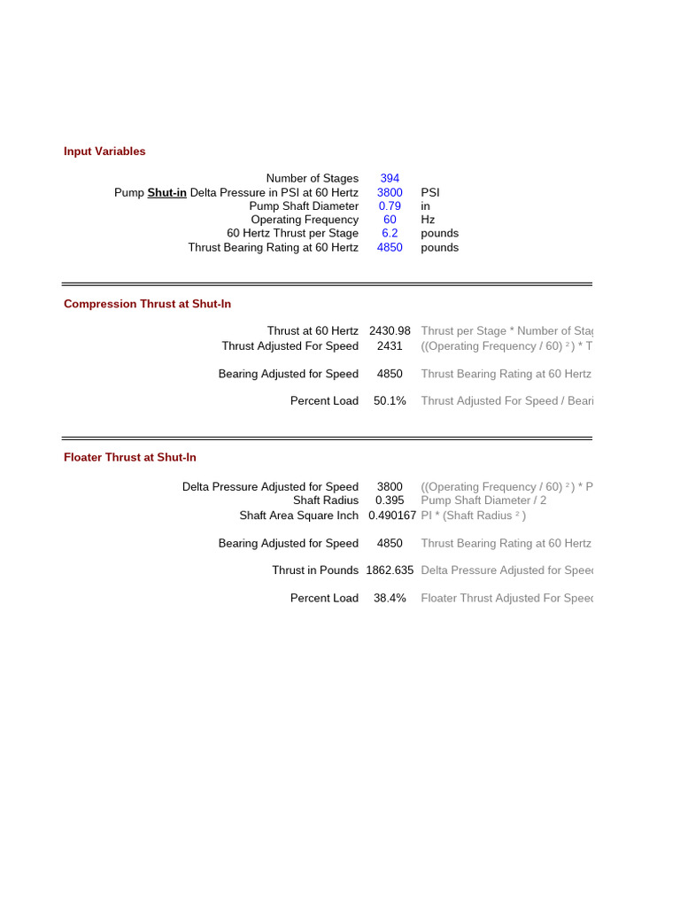 Pump Performance Specifications | PDF | Frequency | Hertz