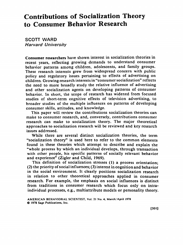 Contributions of Socialization Theory | PDF | Cognitive Development ...