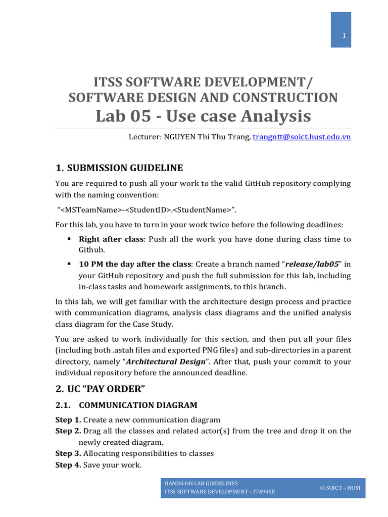 Lab&Assignment05 UsecaseAnalysis | PDF | Information Technology | Computer Programming
