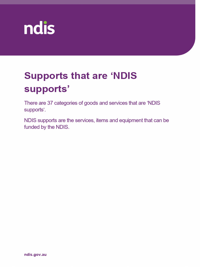 PB Supports That Are NDIS Supports PDF - 0 | PDF