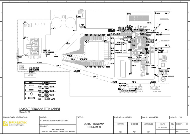 04.layout Rencana Titik Lampu - Rev0 | PDF
