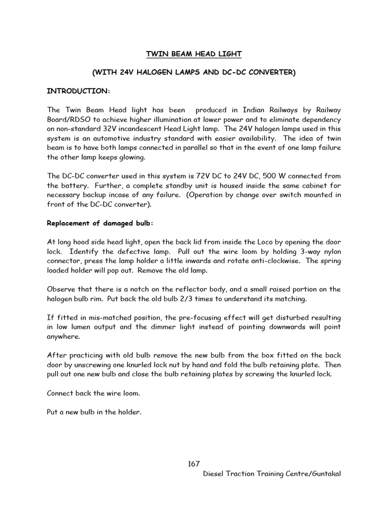 Alco Loco Twin Beam Head Light | PDF