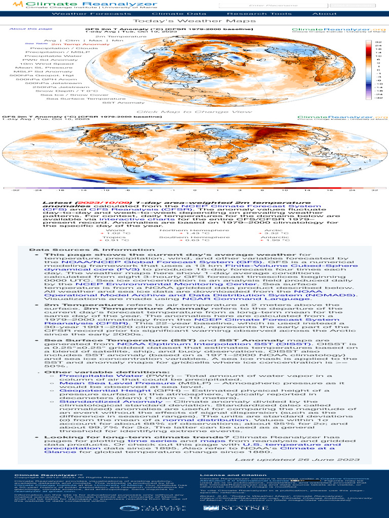 Climate Reanalyzer | PDF | Sea Surface Temperature | Climatology