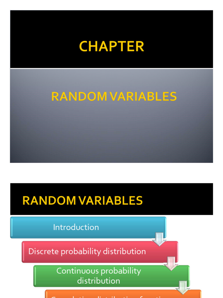 L 6 Probability Distribution Pdf Probability Distribution Variance