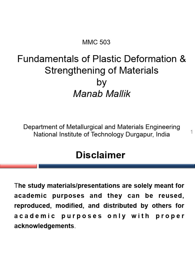 Plastic Deformation and Material Strength | PDF | Deformation ...