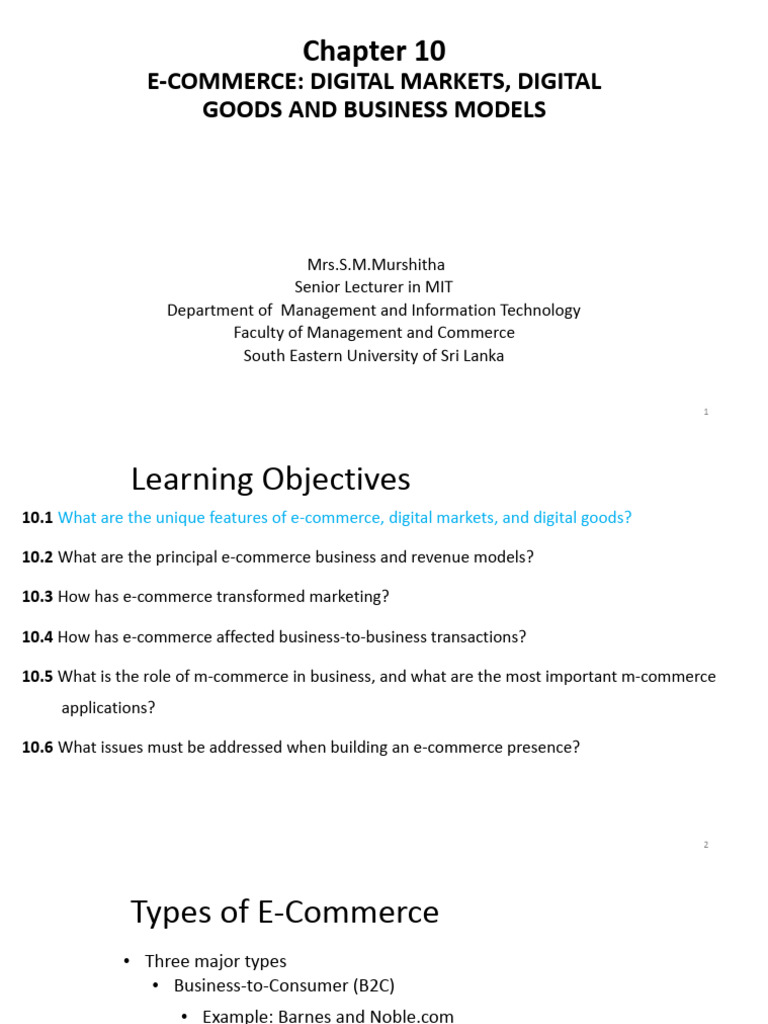 Chapter 10 E-COMMERCE by Mursida | PDF | E Commerce | Subscription Business Model