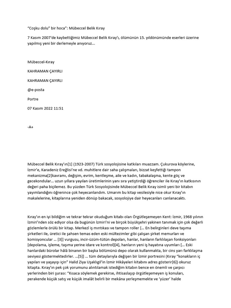 Mübeccel Belik Kıray | PDF