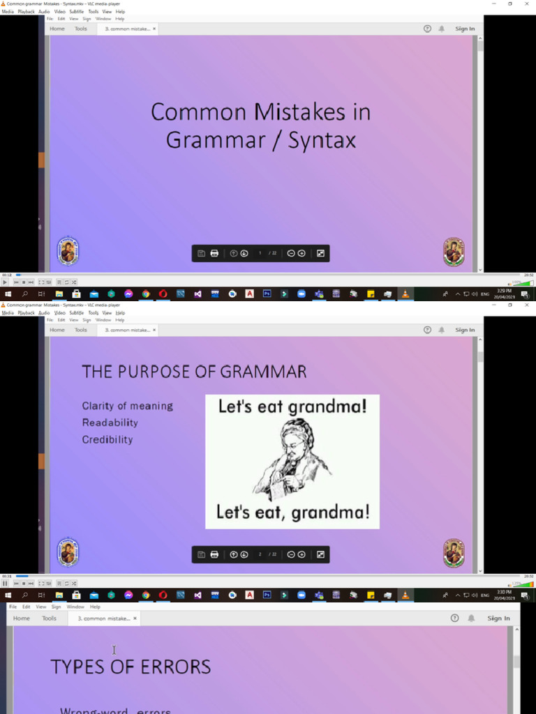 Common Grammar Errors | PDF