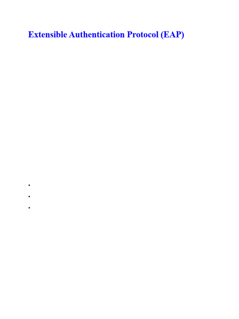 Unit 5 Extensible Authentication Protocol Pdf Internet Standards