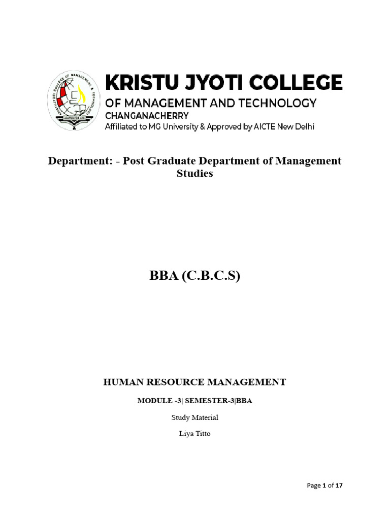 HRM Module-3 - 241010 - 123111 | PDF | Performance Appraisal | Employment