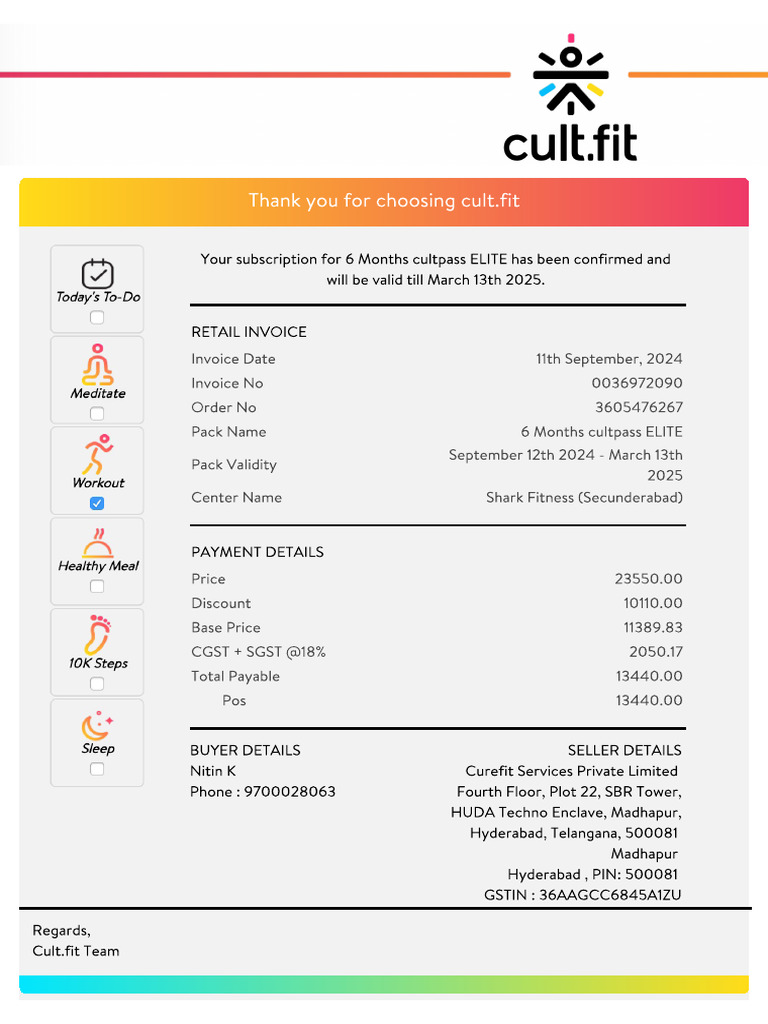 Cultfit | PDF
