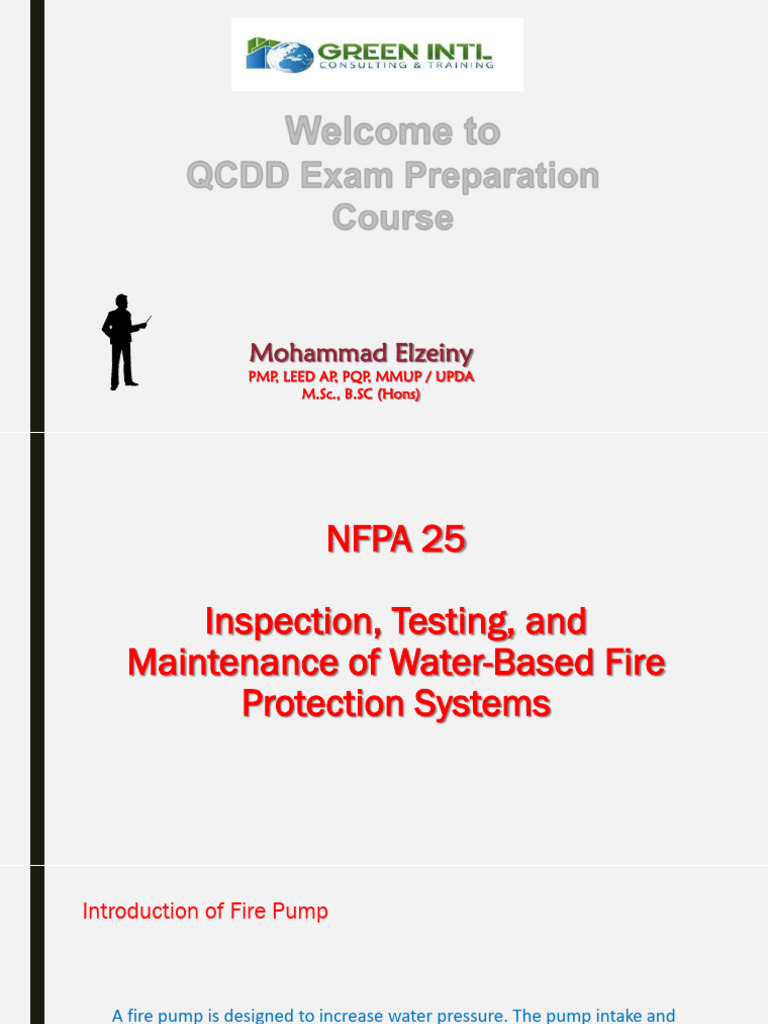 03 - QCDD Electrical - NFPA 25 Inspection Testing Maintenance of Fire ...