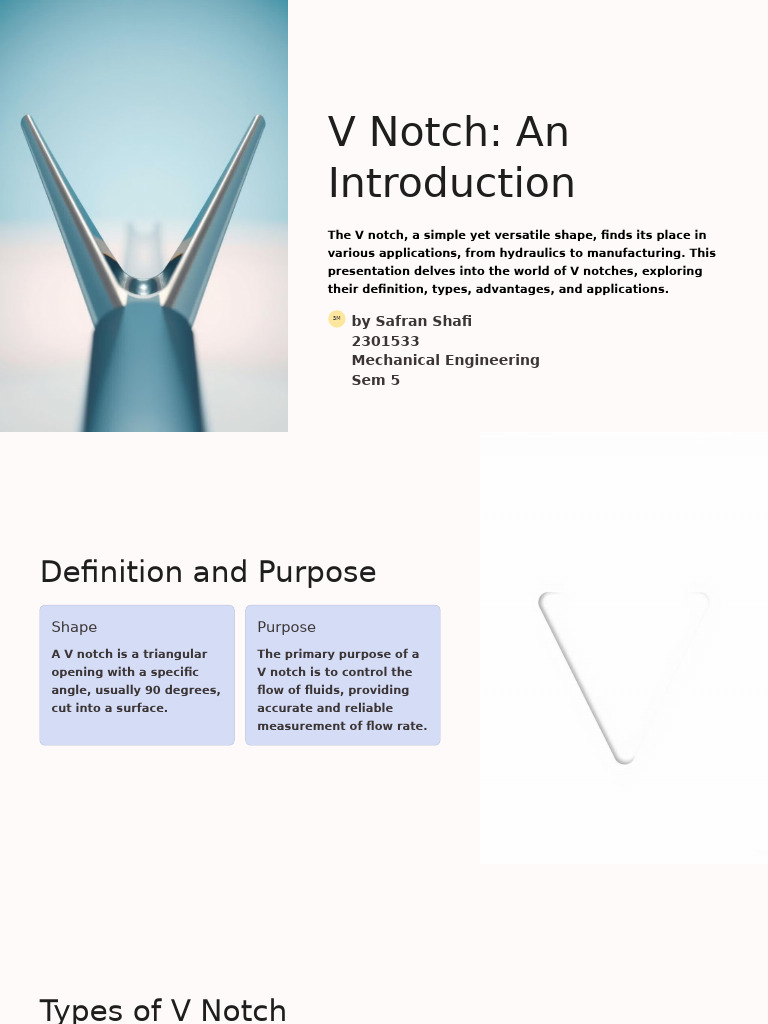 V Notch: Types, Advantages, and Uses | PDF | Flow Measurement ...