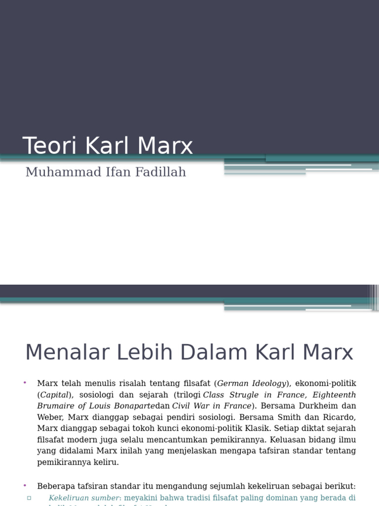 Teori Karl Marx | PDF