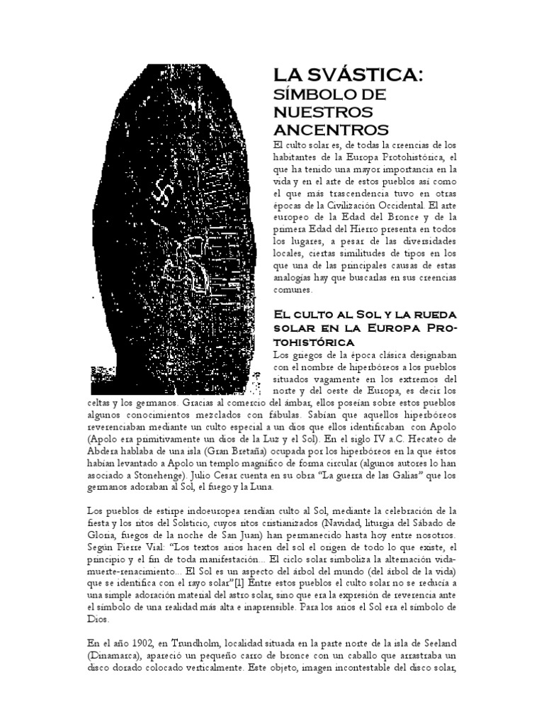 Esvastica Simbolo de Nuestros Ancestros | PDF | Edad de Bronce | nazismo