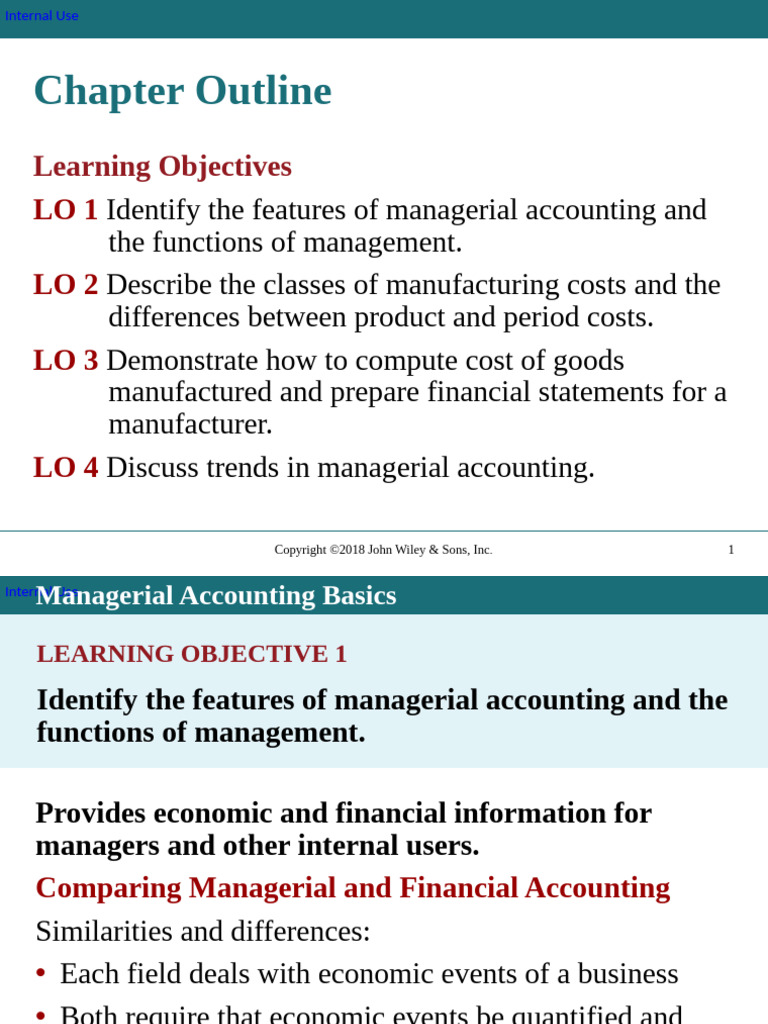 Weyg Man 8e Ch01 Managerial Accounting 2 1 | PDF | Cost Of Goods Sold | Accounting