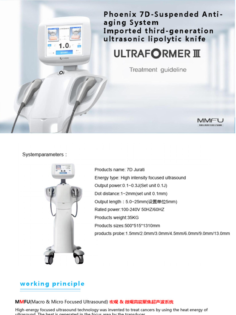 Ultraformer III 7D System Overview | PDF | Skin | Wrinkle