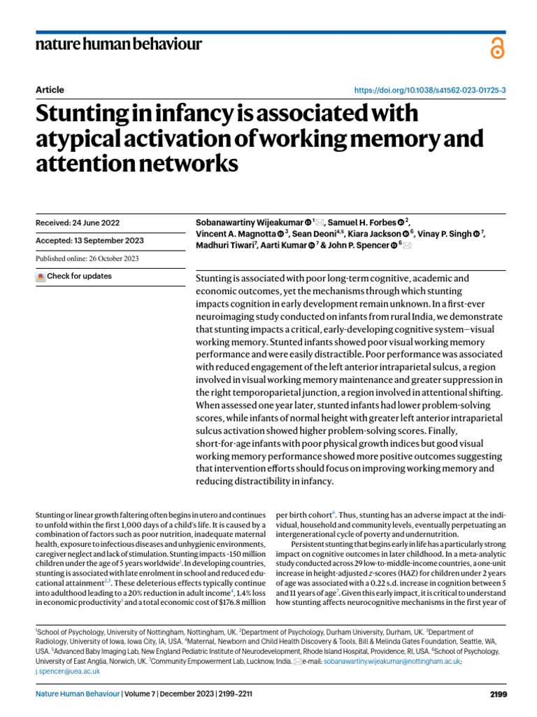 s41562-023-01725-3 | PDF | Working Memory | Neuroscience