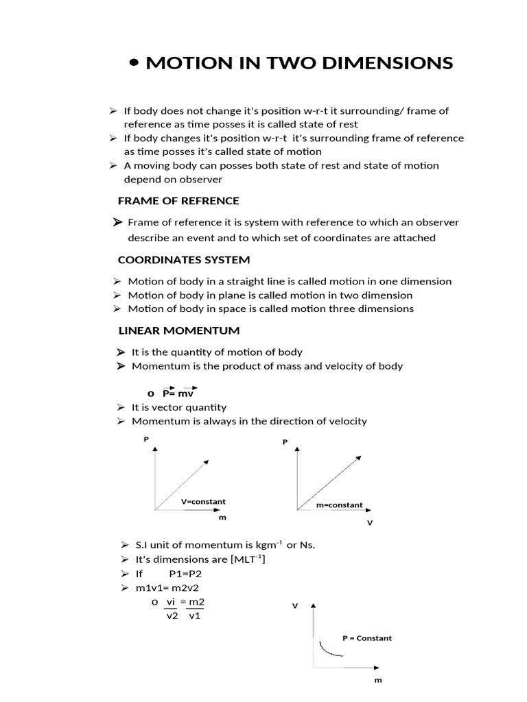 (Physics) Unit #2 Kinemetics | PDF | Momentum | Force