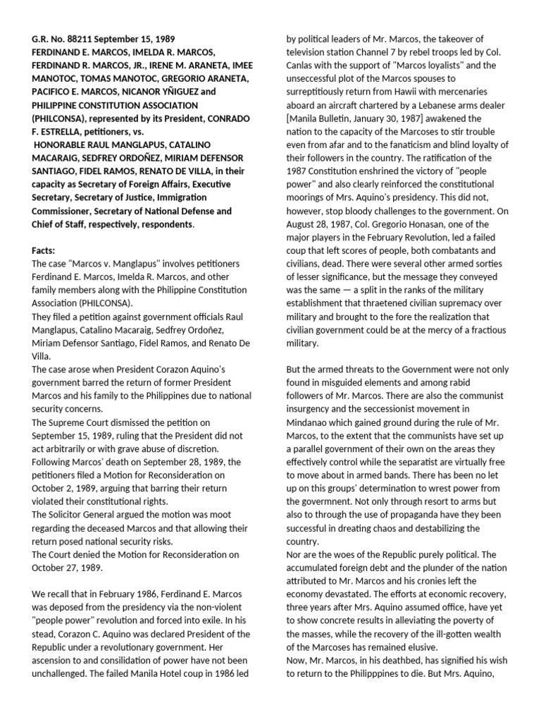 marcos case; | PDF | Probable Cause | Arrest Warrant