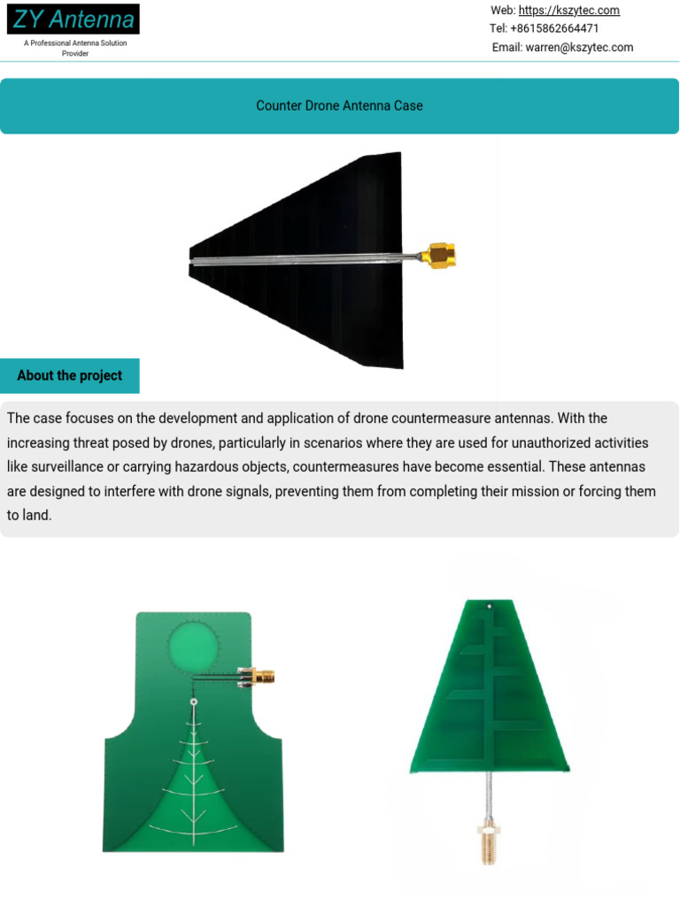 Counter Drone Antenna | PDF | Unmanned Aerial Vehicle | Electromagnetic ...