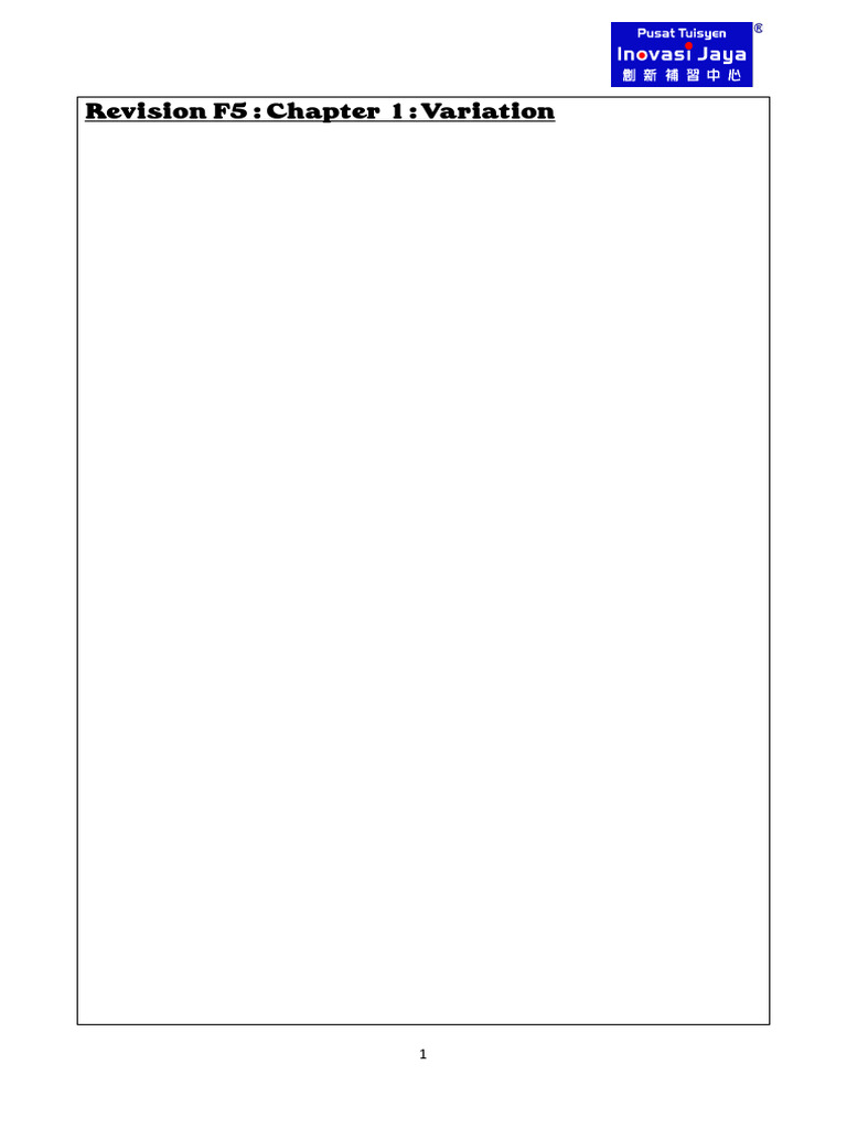 Form 5 MM Revision Chapter 1,2 & 3 | PDF