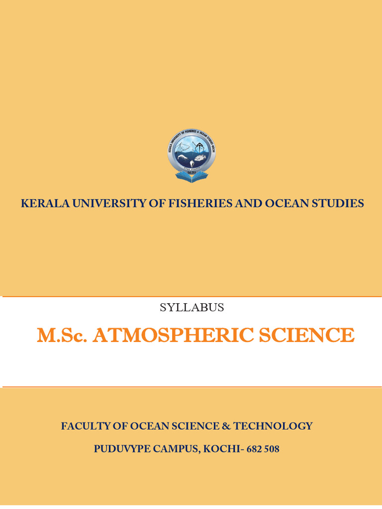 M SC Atmospheric Science-Syllabus | PDF | Climate Change | Matrix ...