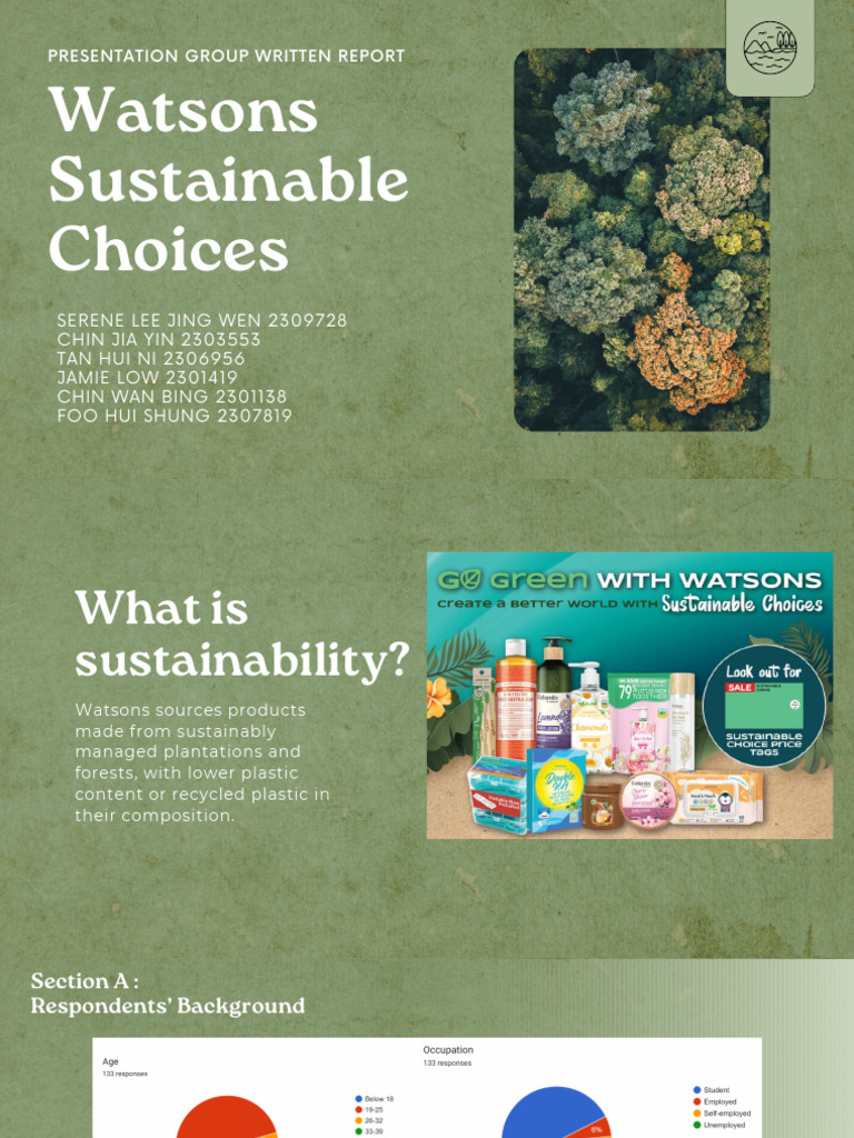 Watsons Sustainable Choices Campaign Presentation | PDF | Sustainability | Social Media