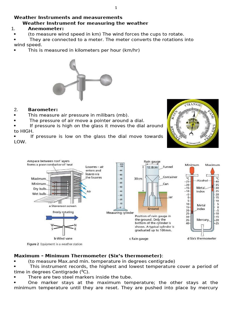 Weather Instruments | PDF | Meteorology | Atmosphere