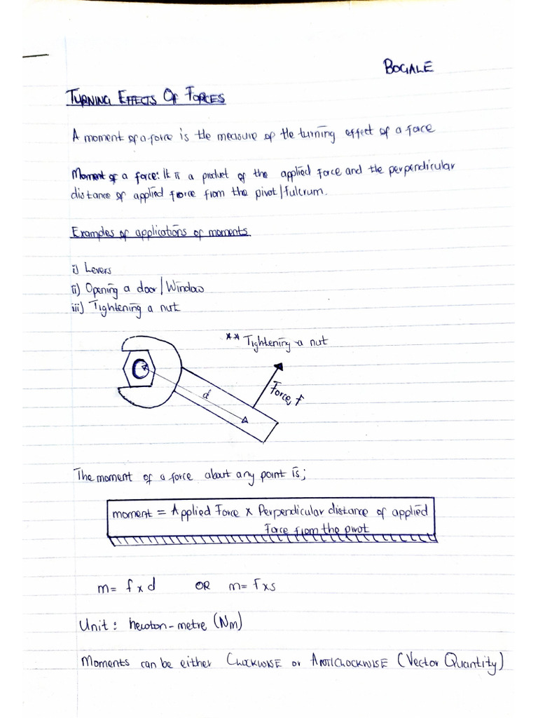 Turning Effects of Forces | PDF