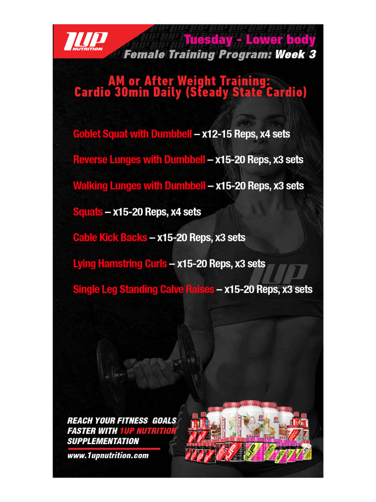 8 Week Female Toning - Cutting Program 2 | PDF