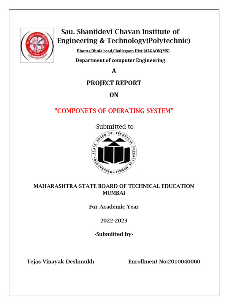 Tejas OSY | PDF | Operating System | Computer Data Storage