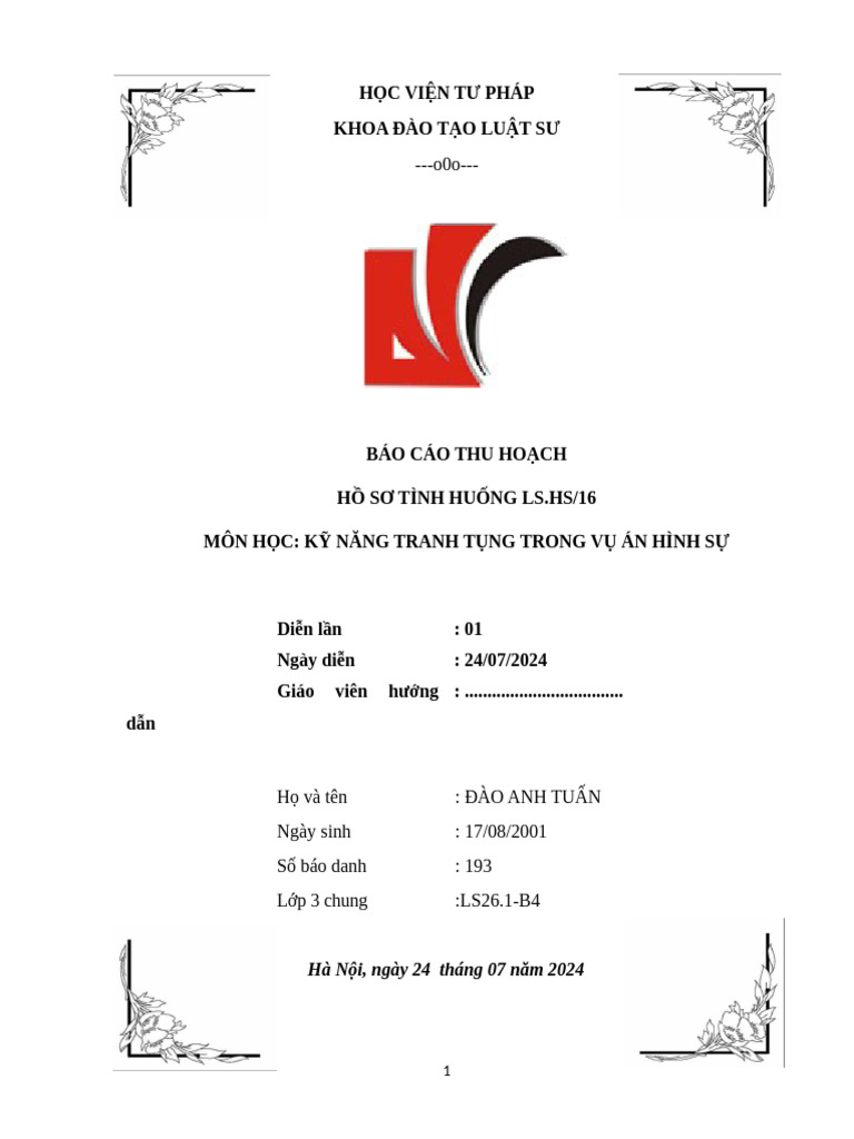 Bài Thu Ho CH HS T Văn Trư ng2 | PDF