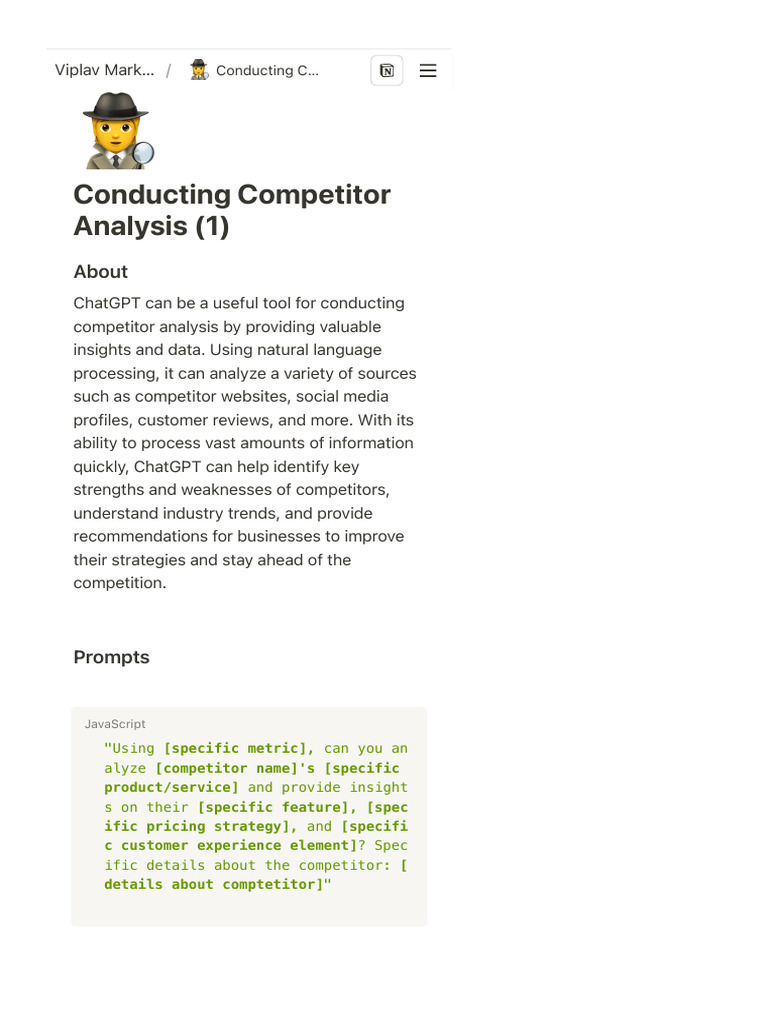 ? Conducting Competitor Analysis | PDF | Business | Marketing