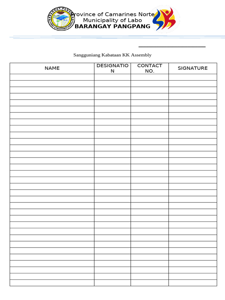 SK Blank Attendance | PDF