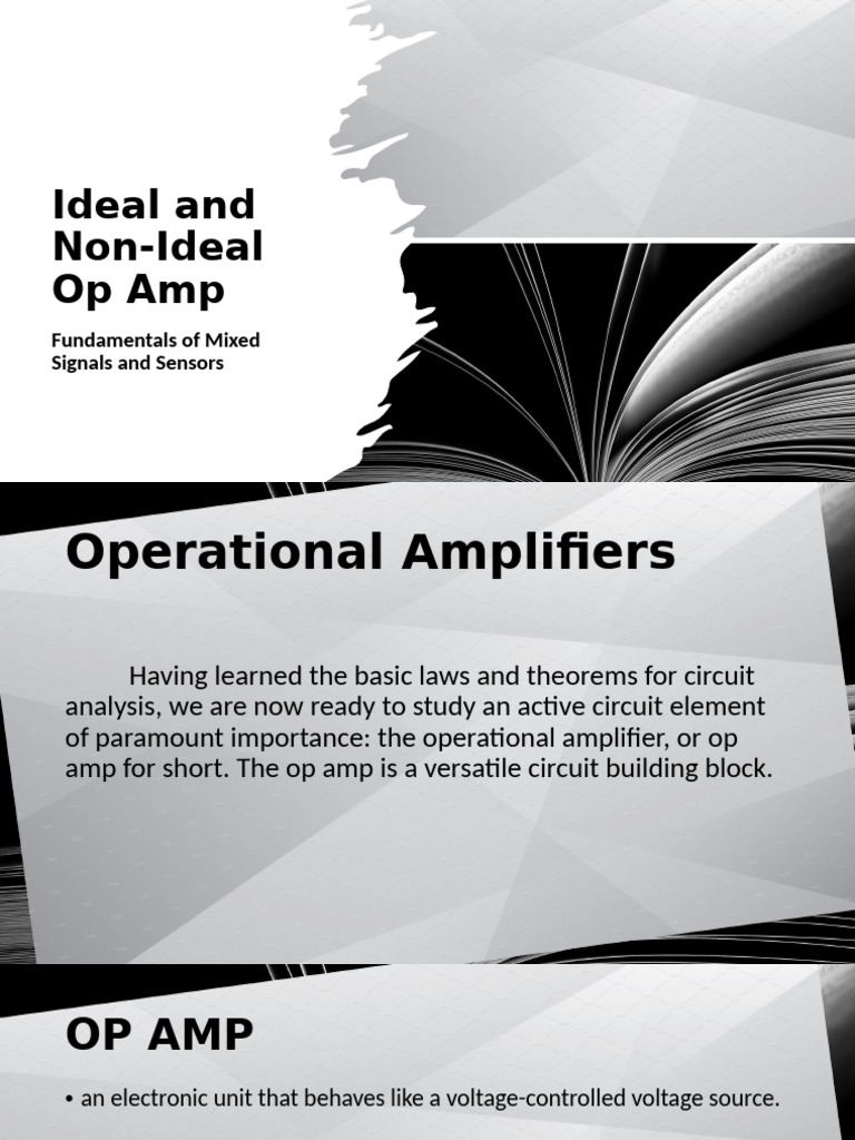 Lect2 Operational Amplifiers | PDF | Operational Amplifier | Amplifier